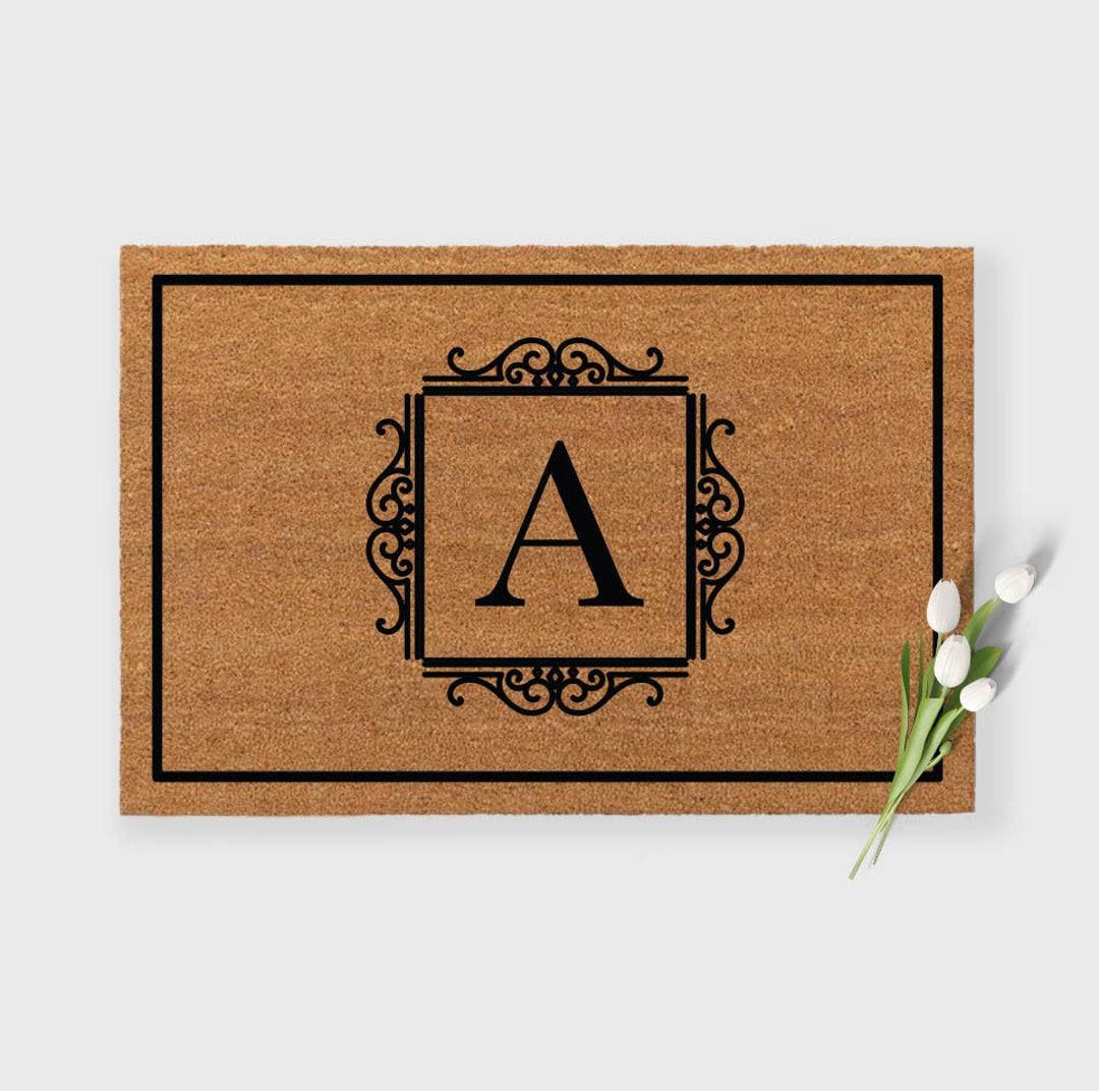 Estate Monogrammed Door Mat,monogram Doormat,elegant Doormat ...