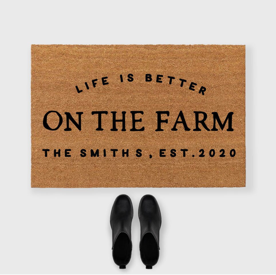 Custom Farm Doormat Farmhouse Doormat Farmhouse Decor - Etsy