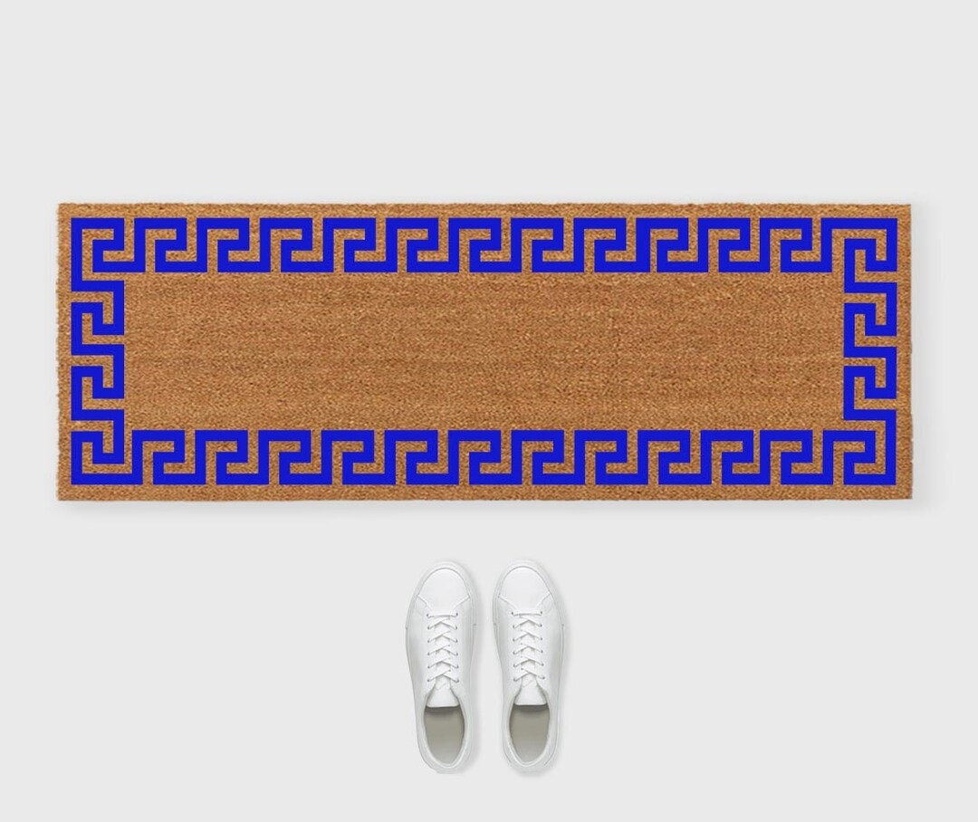 Greek Key Doormat,greek Key Border Doormat,monogram Greek Doormat,greek ...
