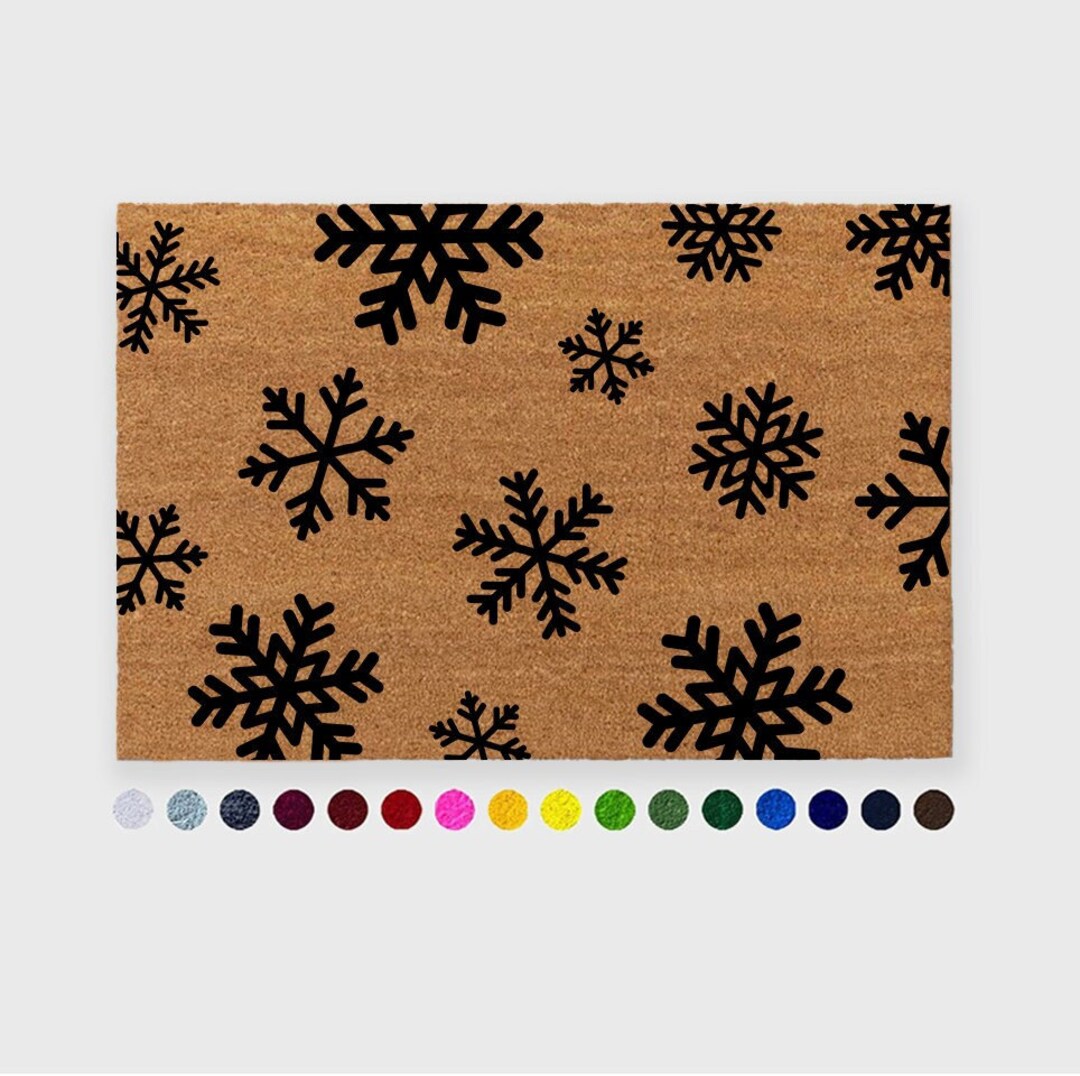 Snowflakes Doormat,snowflakes Door Mat,snowflake Pattern Doormat,snow ...