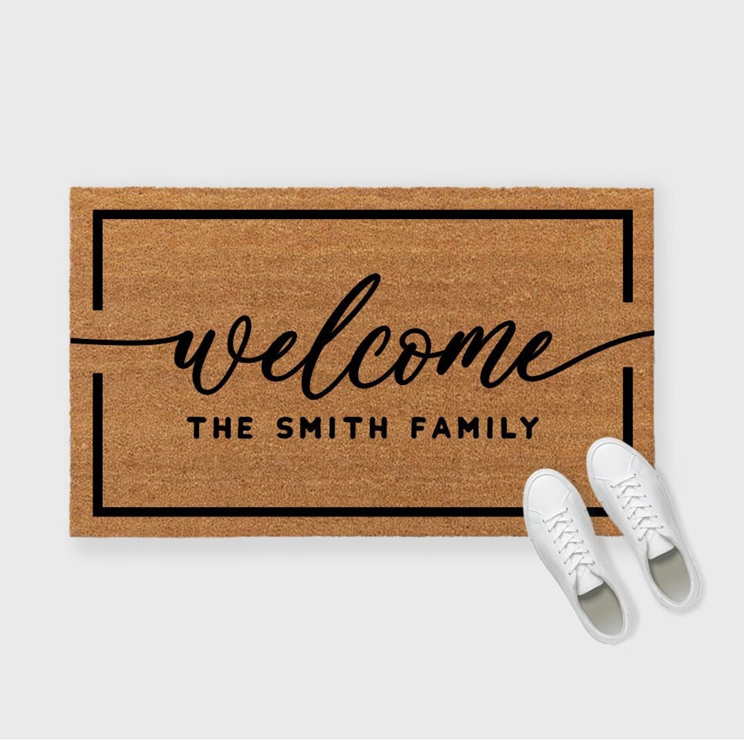 Welcome Doormat,custom Welcome Script Doormat,custom Doormat, Extra ...