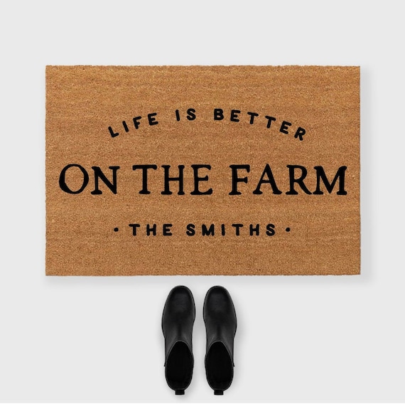 Custom Farm Doormat Farmhouse Doormat Farmhouse Decor - Etsy