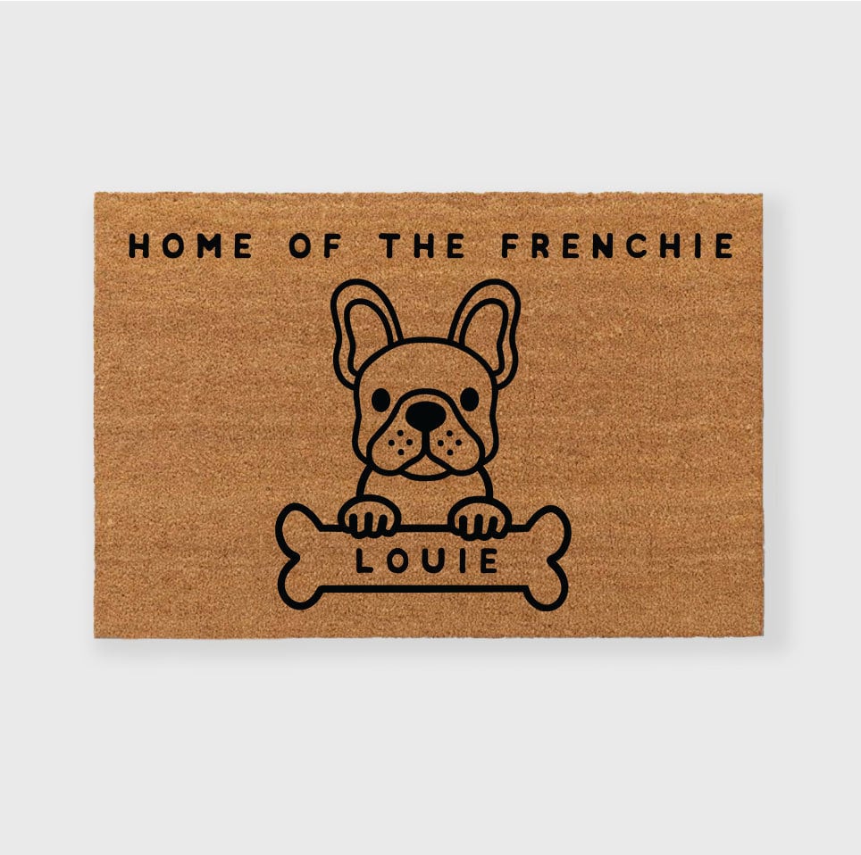 French bulldog doormat Frenchie door mat French bulldog | Etsy