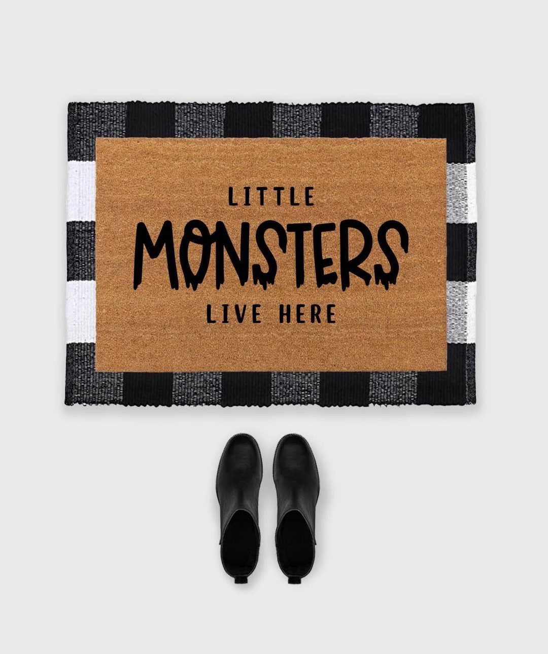 Little Monsters Live Here Doormat,halloween Doormat,funny Halloween ...