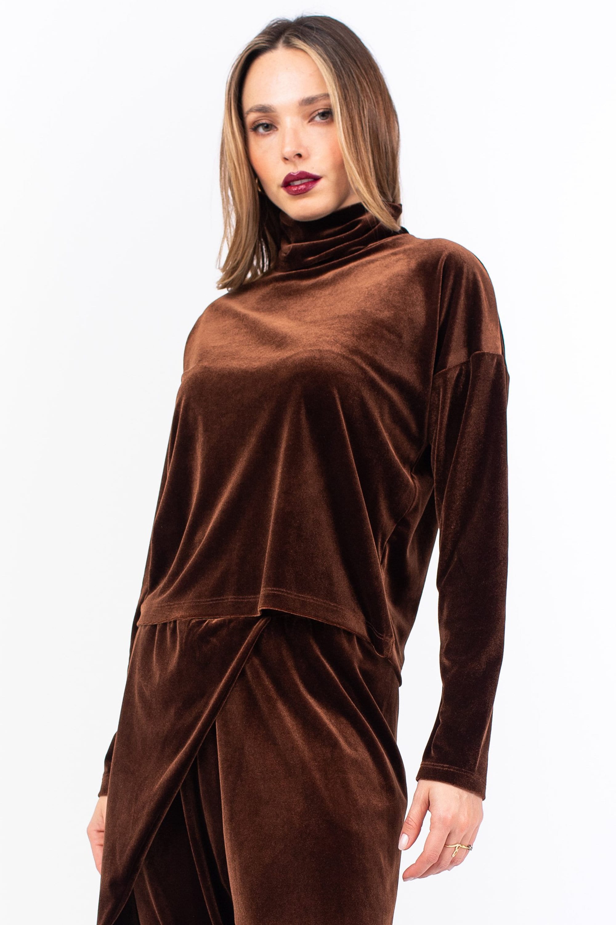 Velvet Turtleneck, Black Velvet Sweater, Casual Velvet Pullover, Loose ...