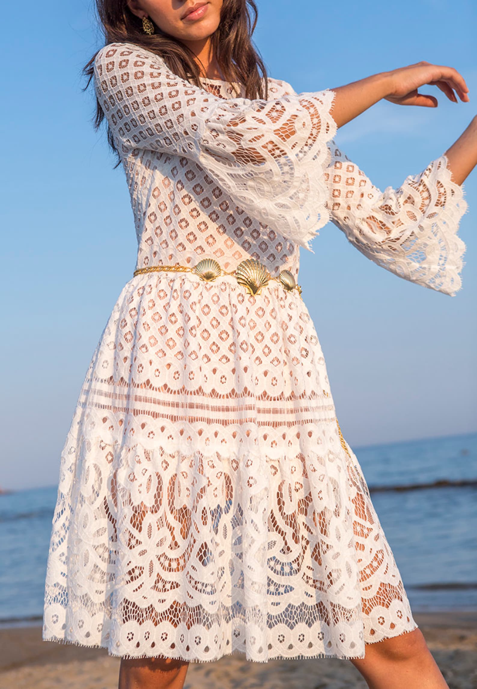 Greek Lace Dress, Black Lace Summer Dress, Macrame Lace Short Dress ...