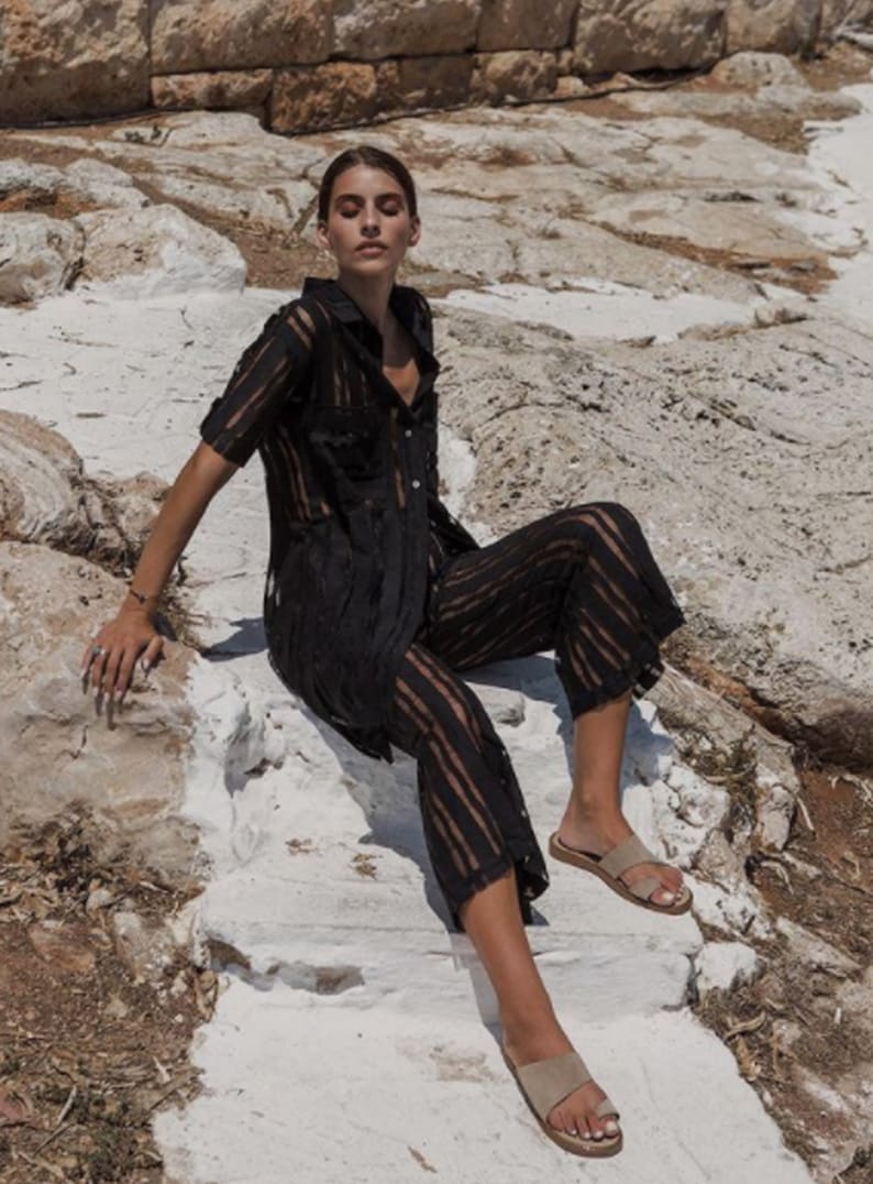 Black Sheer Shirtdress, See Through Beach Dress, Short Transparent ...