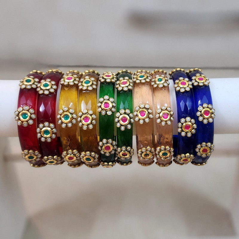 Glass Bangles - Etsy