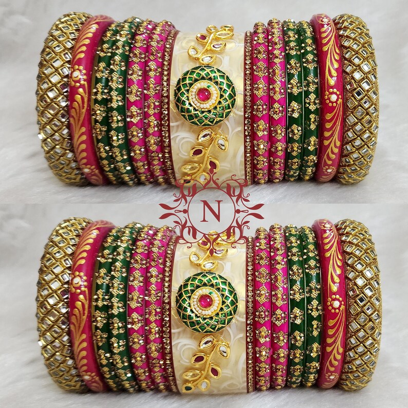 Heavy Marwari Rajputi Chura. Indian Wedding Bridal Chura in Multi ...
