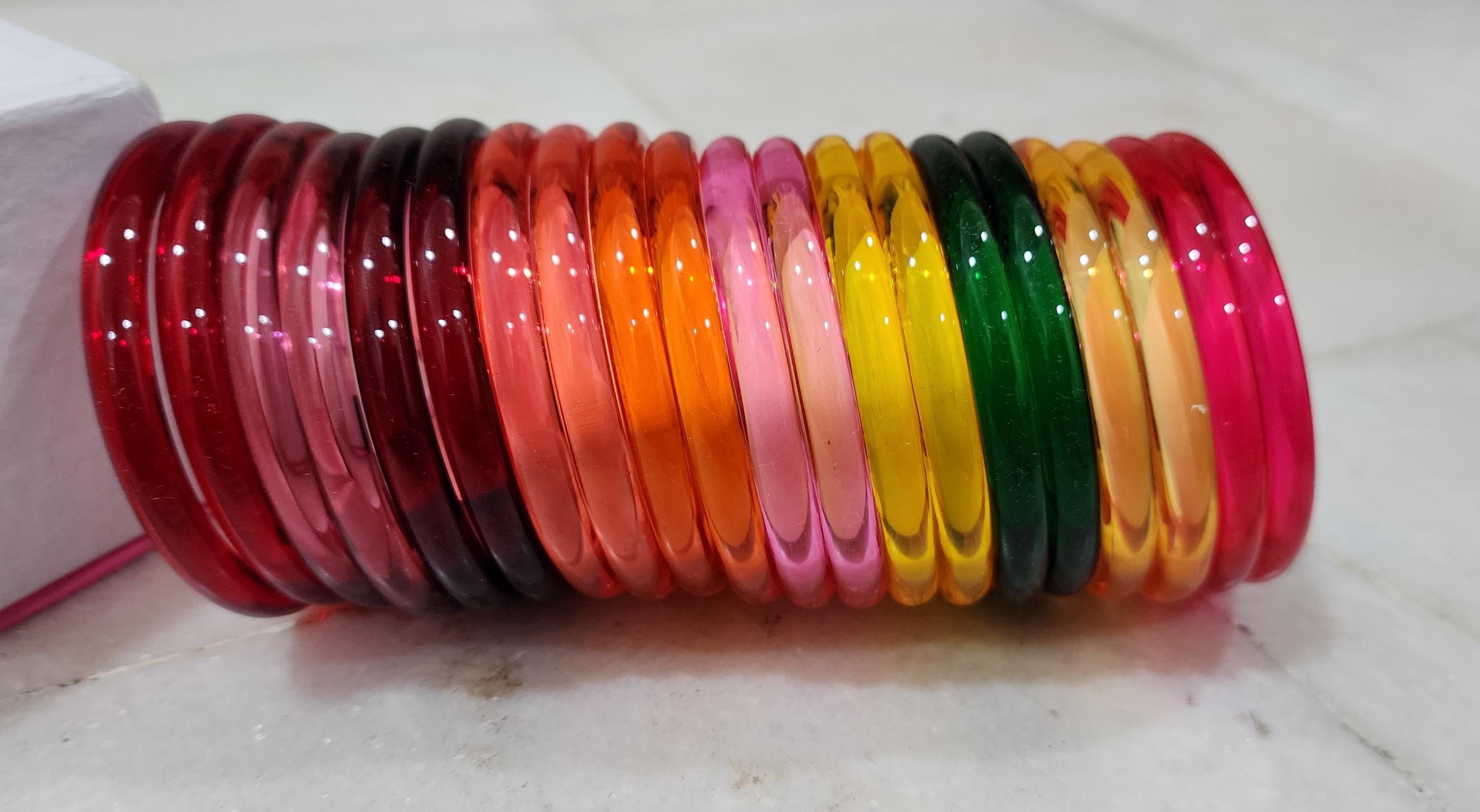 Gorgeous Full Round Plastic Bangles/transparent Acrylic Plastic Bangles ...