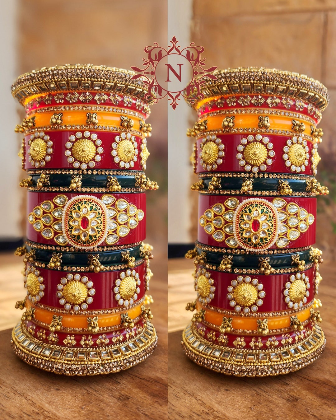 Heavy Marwari Rajputi Chura. Indian Wedding Bridal Chura in Multi ...