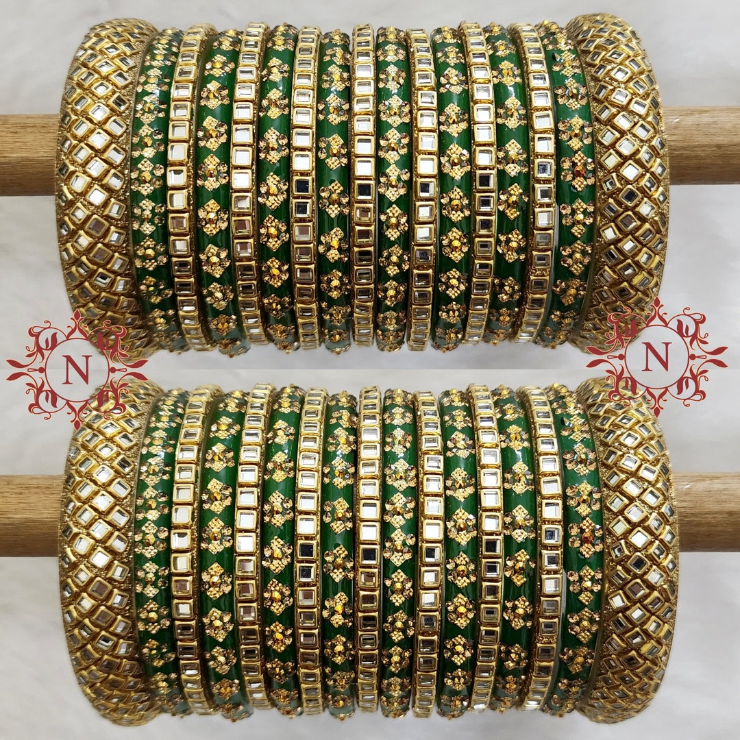 Heavy Marwari Rajputi Chura. Indian Wedding Bridal Chura in Green ...