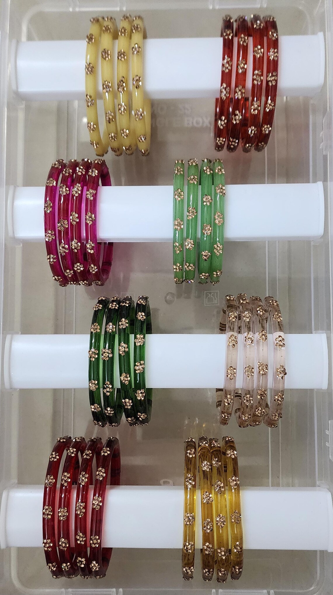 Gorgeous Glass Bangles/indian Wedding Glass Bangles With Stone Work ...