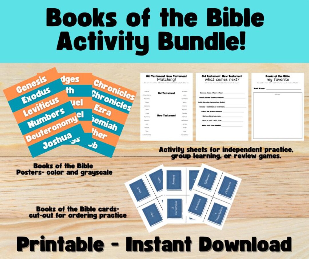 Books of the Bible Activity Bundle, Old Testament and New Testament ...