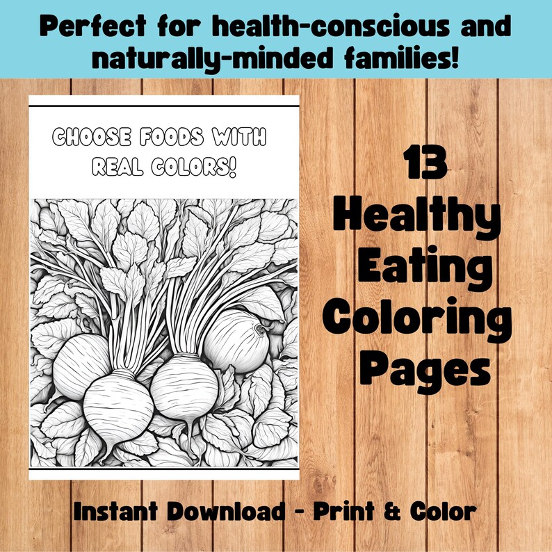Printable Healthy Eating Coloring Pages Fun for Kids & Adults ...