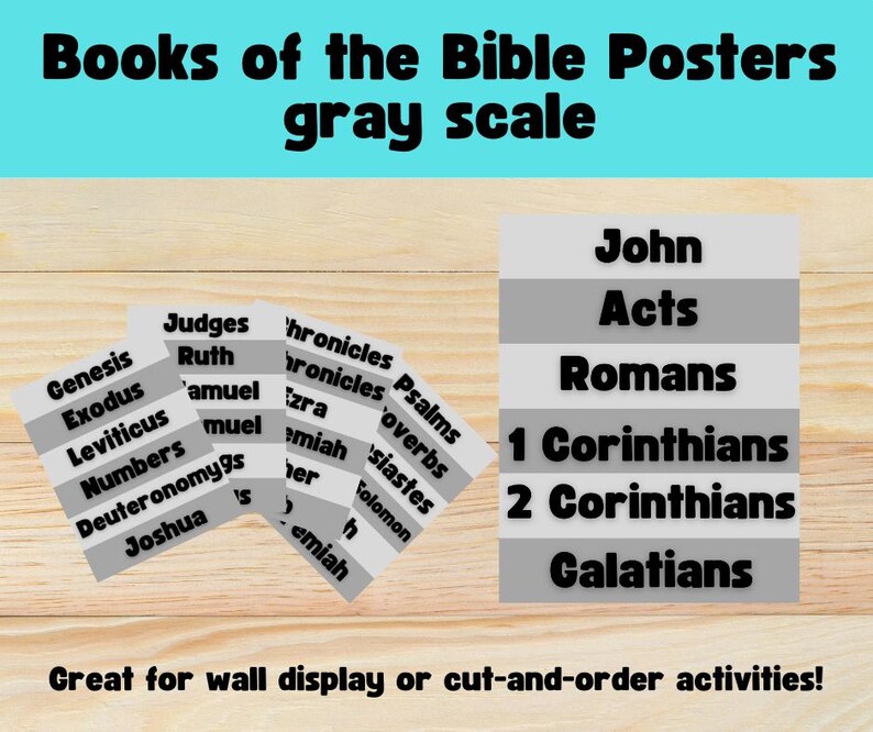 Books of the Bible Activity Bundle, Old Testament and New Testament ...