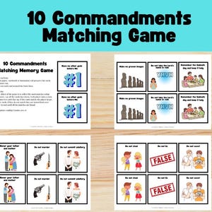 10 Commandments Activities and Worksheets, Printable Bible Lesson ...