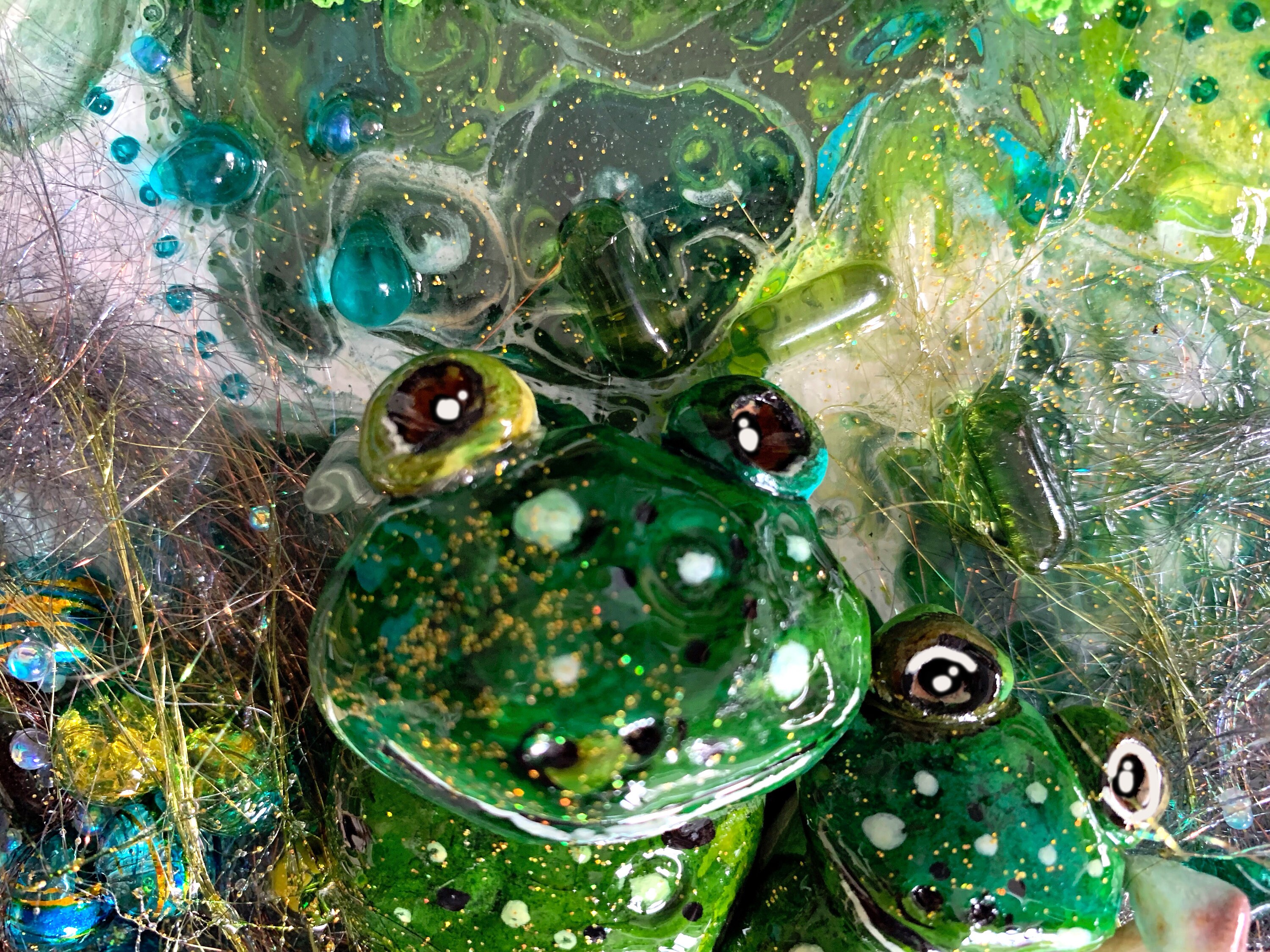 Lucky Frogs Wonderful Piece of Art - Etsy