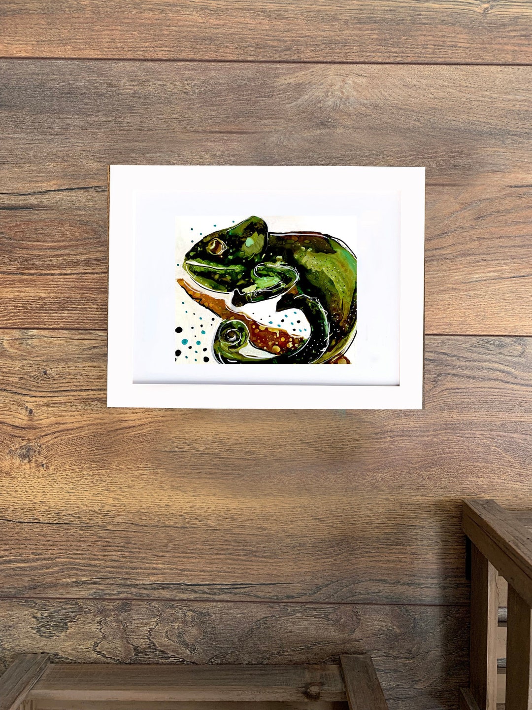 Inscrutable Chameleon - Alcohol Ink Painting on Yupo Paper - Etsy