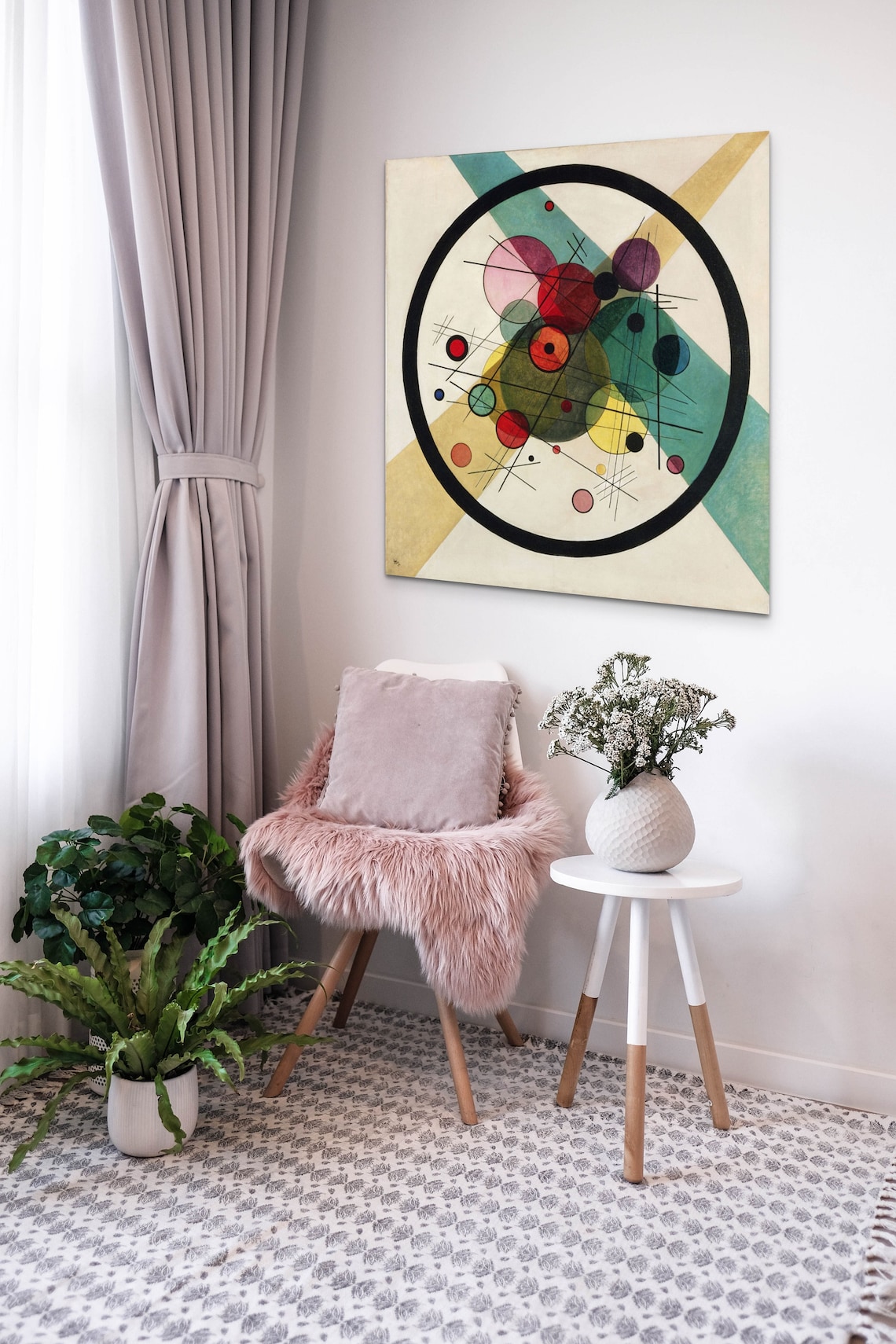 Kandinsky Circles in a Circle Wall Art, Wassily Kandinsky Reproduction ...