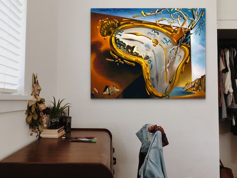 Salvador Dali 'clock Explosion' Canvas Print, Soft Watch Art - Etsy