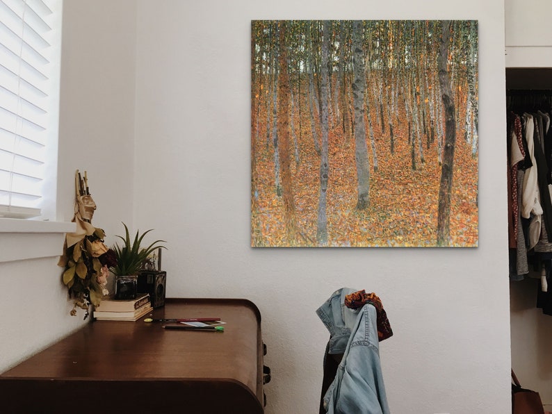 Gustav Klimt Canvas, the Forest of Beech Trees Print Reproduction - Etsy