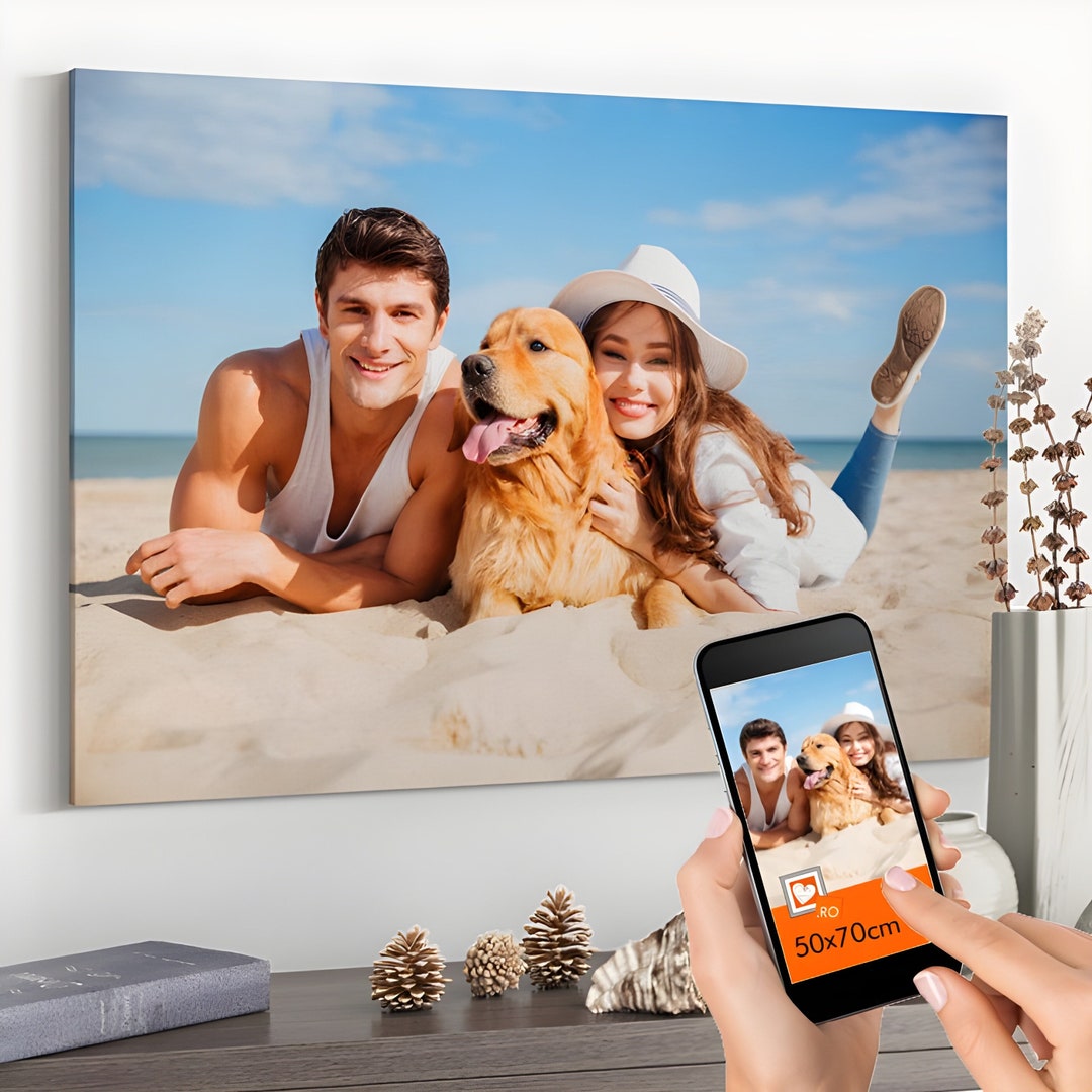 Customizable Family Photo Canvas LANDSCAPE, Personalized Family Canvas ...