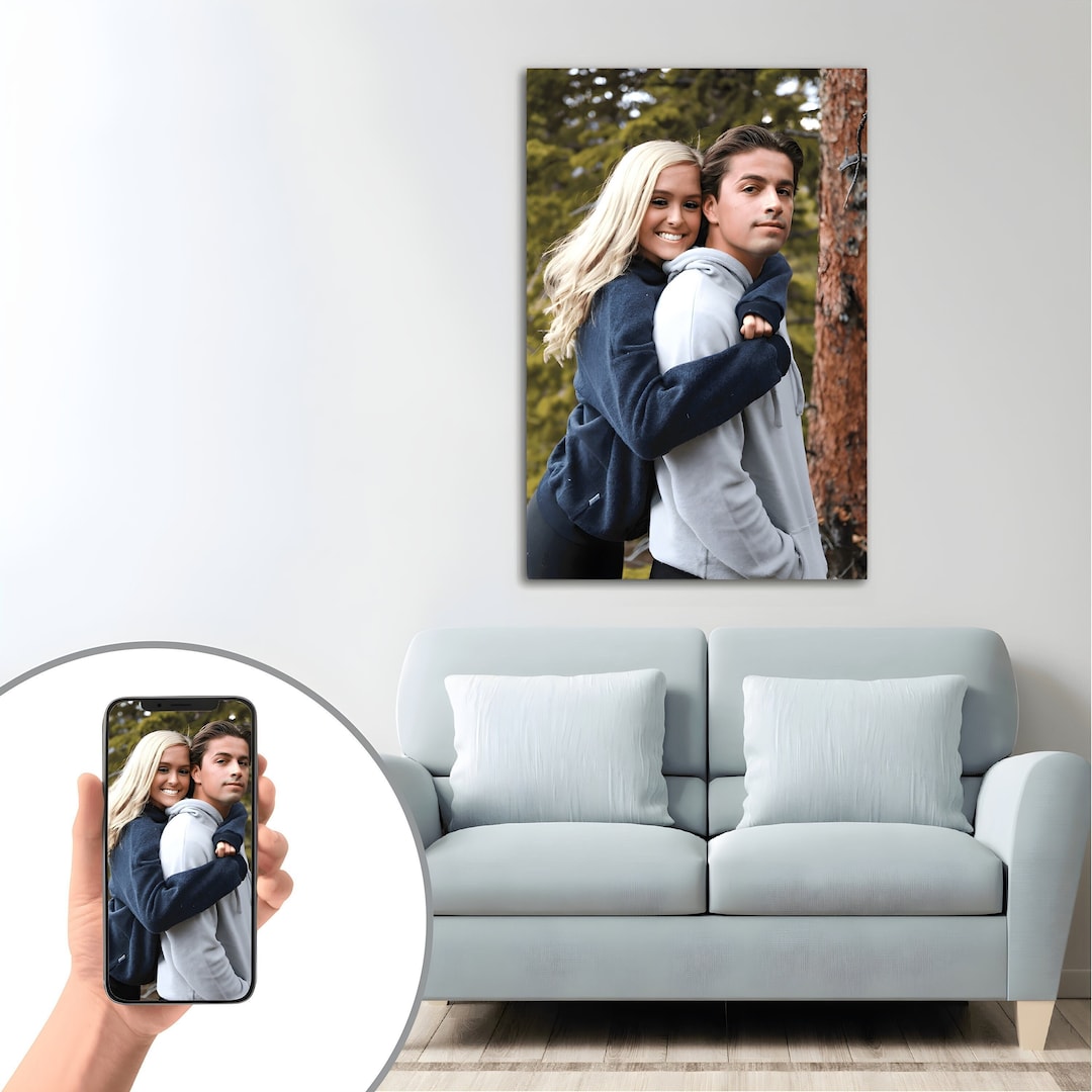 Customizable Family Photo Canvas PORTRAIT, Personalized Family Canvas ...