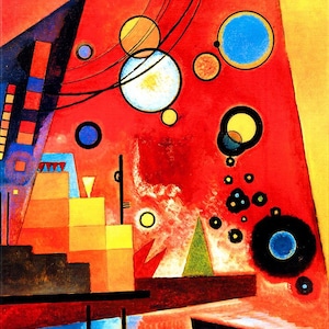 Kandinsky Heavy Red Wall Art, Wassily Kandinsky Schweres Rot ...