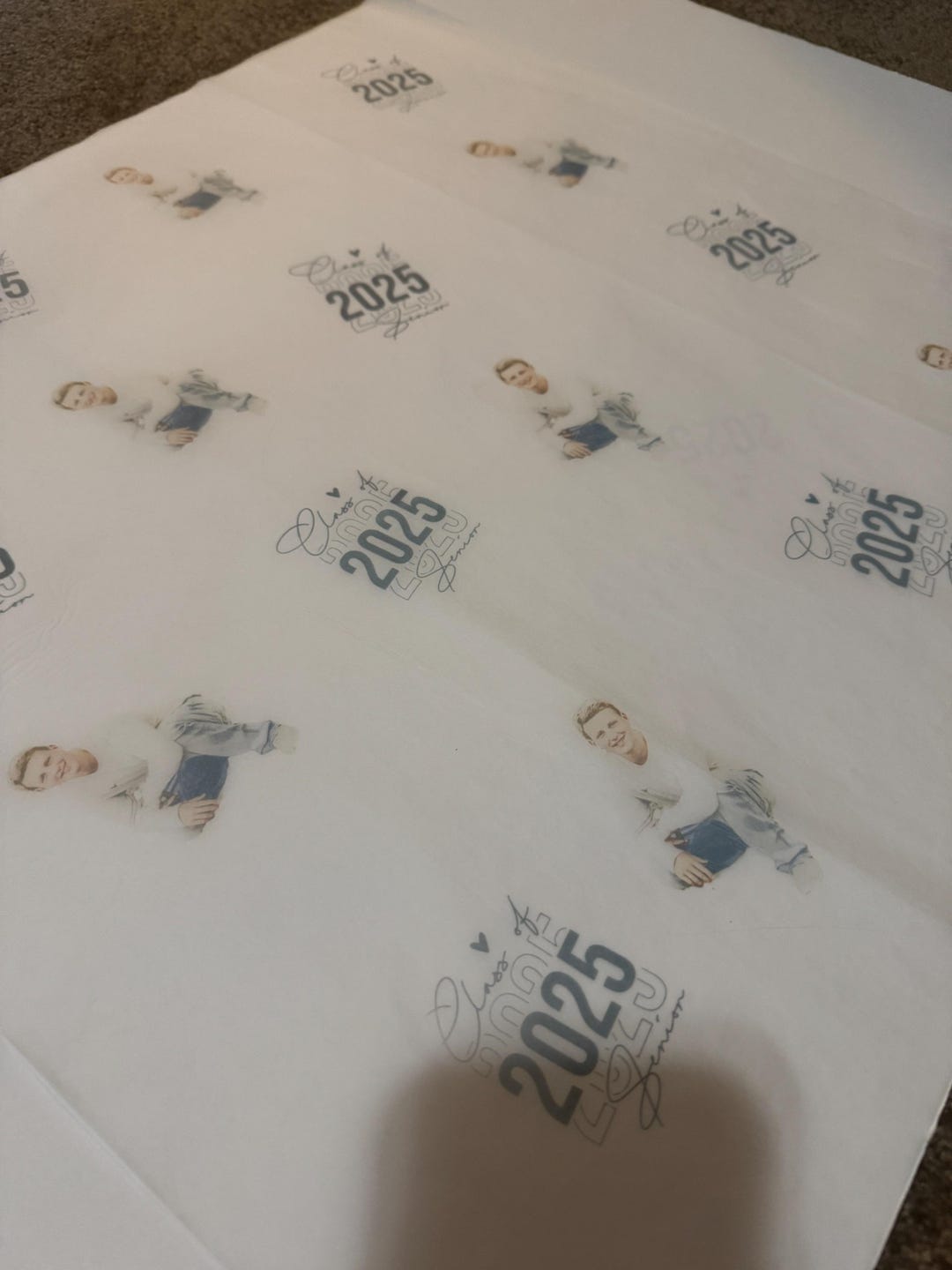 Custom Graduation Tissue Paper 4 Sheets - Etsy