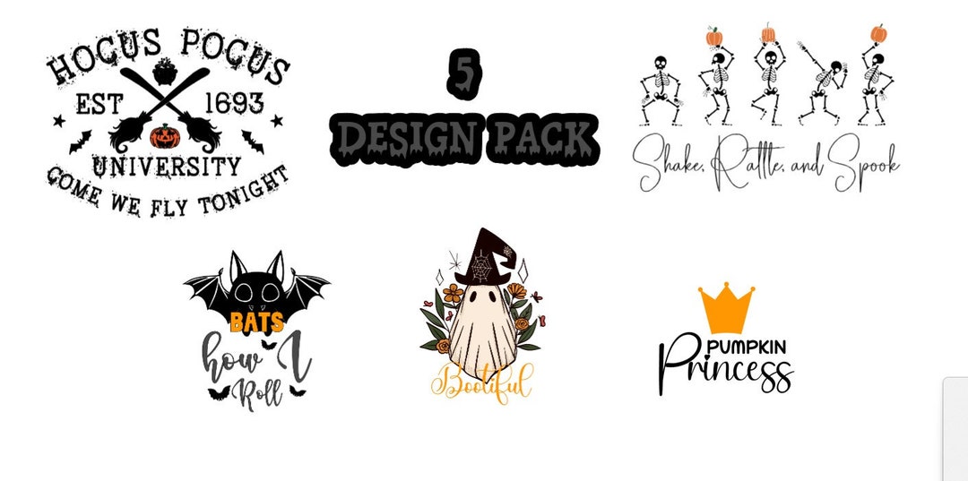 5 Design Bundle HALLOWEEN - Etsy