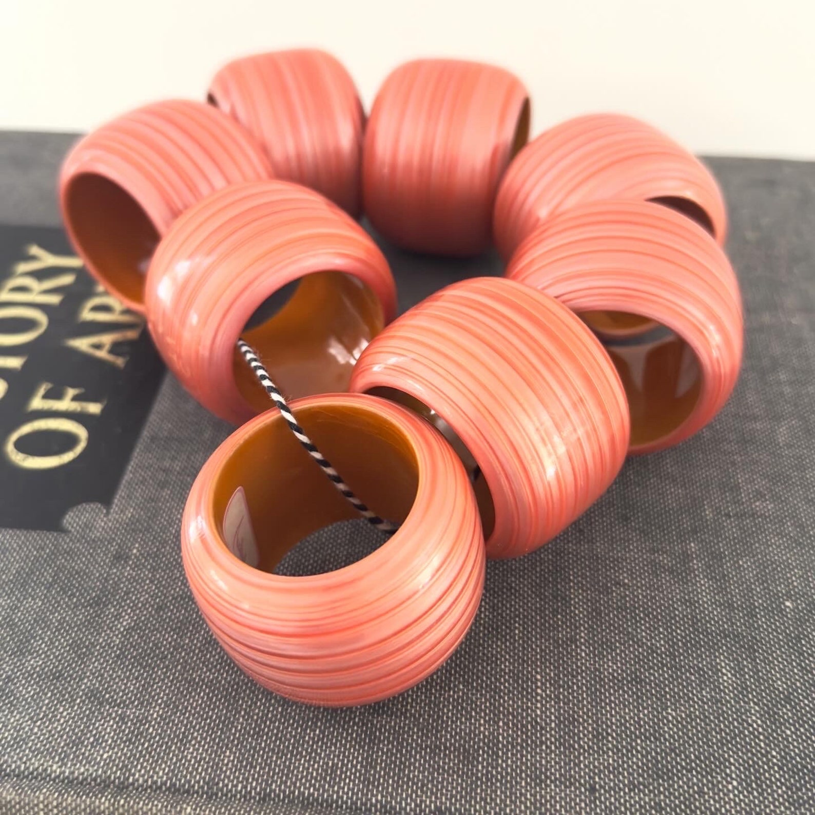 Vintage Pink Audrey Napkin Rings - Set of 8 - Etsy
