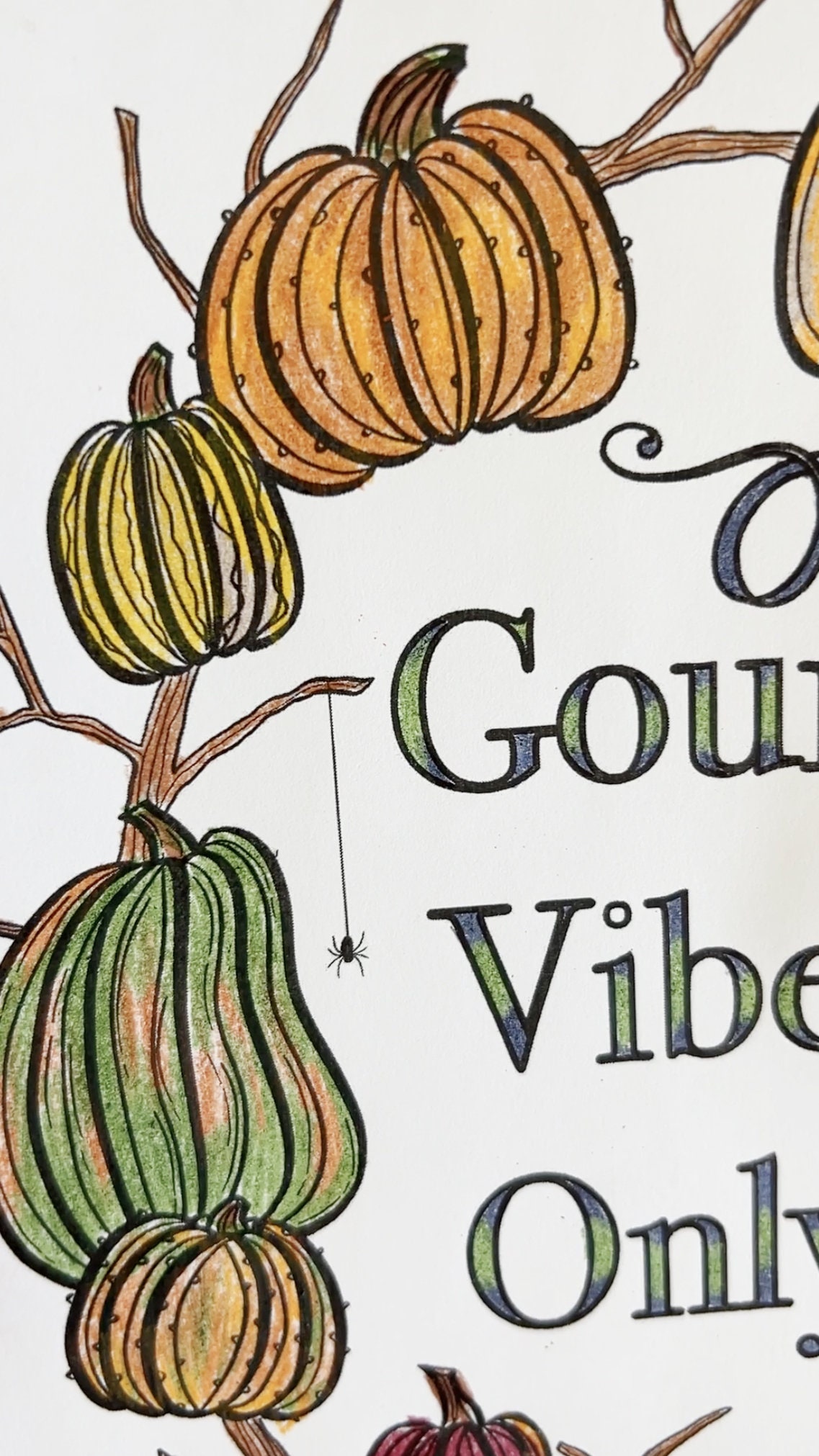 Halloween Printable Coloring Page Gourd Vibes Only Good Vibes Only PDF ...