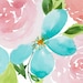 Teal, Pink and Coral Watercolor Flowers Digital Download Wall Art - Etsy