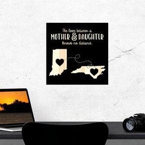 Mother Sign Mother & Daughter Love Sign Wall Decor Mother's Day Carved ...