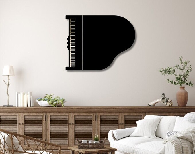 Piano Wall Decor | Music Studio Sign | Wood Carved Sign - Etsy