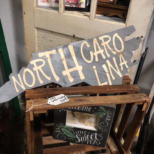 Wooden North Carolina State Sign Wall Art Decor Large Home - Etsy