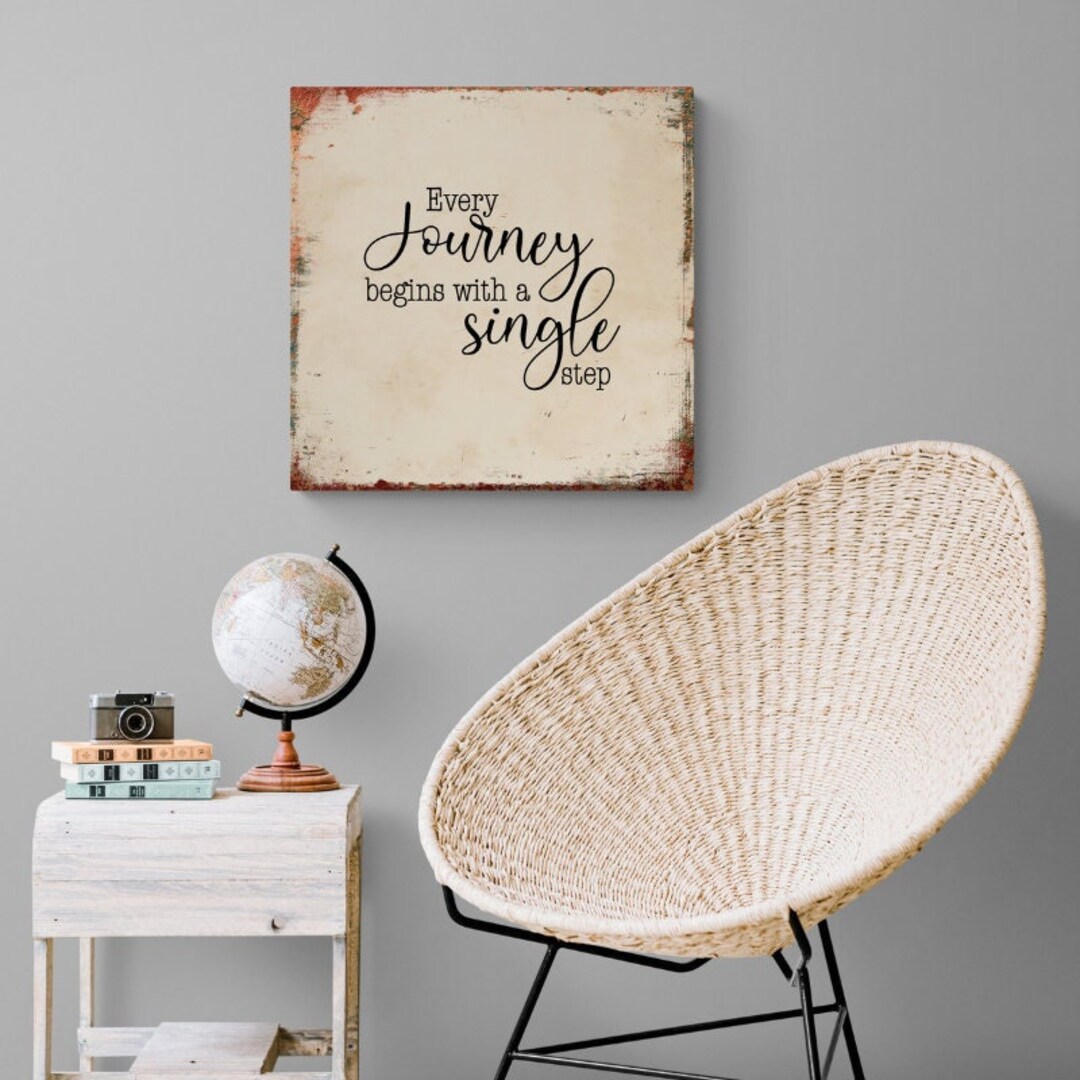 Every Journey Starts With a Single Step Wall Canvas - Etsy