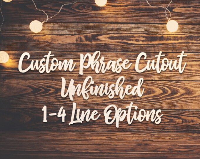 Custom Wood Words, Wall Quotes, Wooden Word Cutout Phrases, Wooden Wall ...