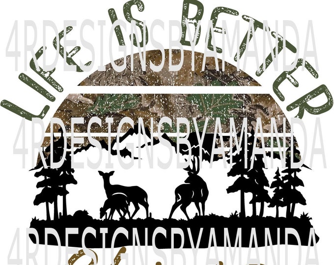 Sublimate Transfer Ready to Press, Life is Better, Hunting Transfer ...