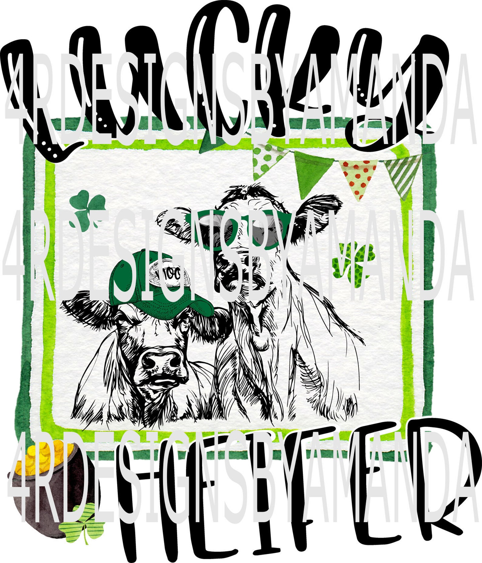 Sublimate Transfer Ready to Press Lucky Heifer Cow Transfer | Etsy