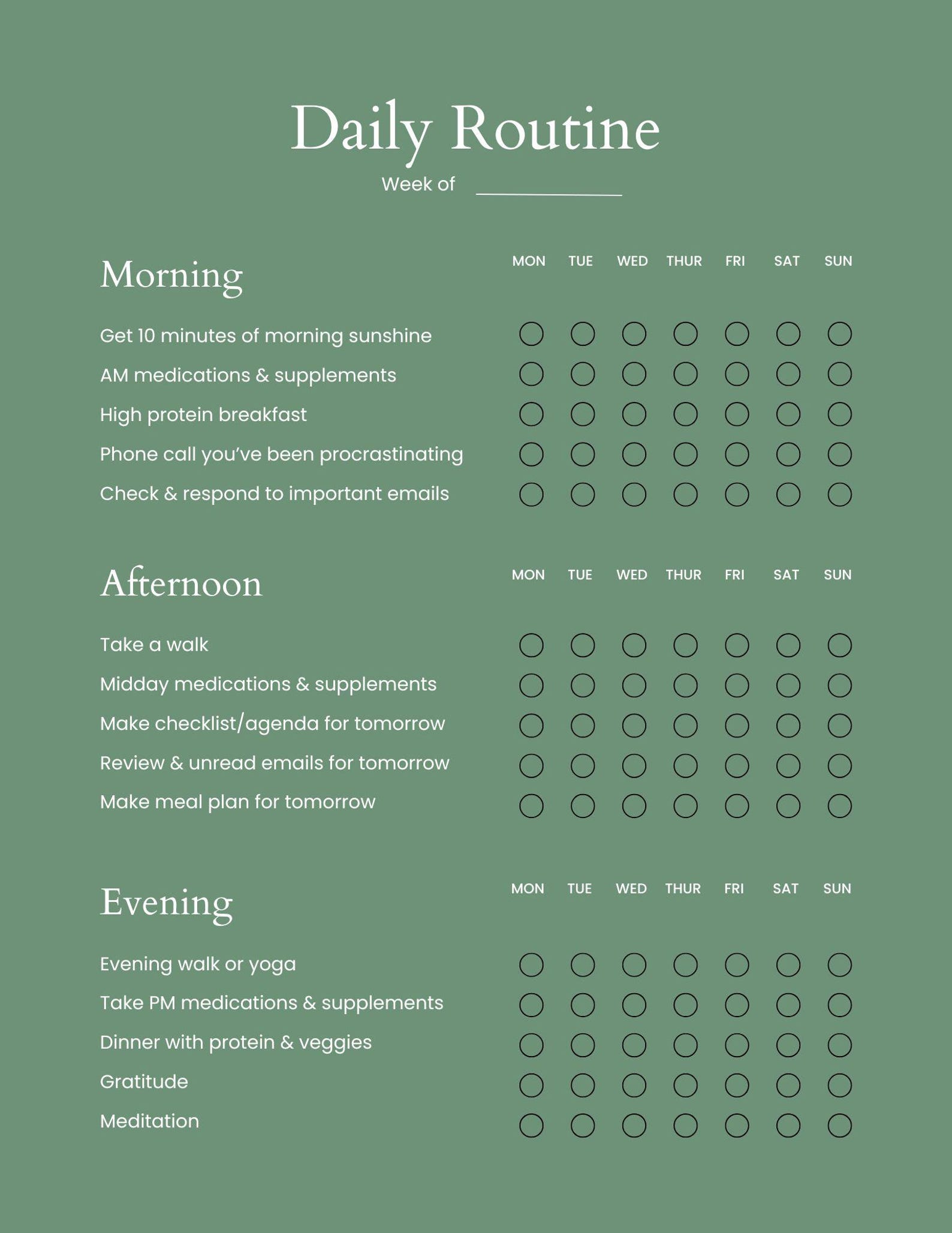 ADHD Daily Routine Planner, Habit Tracker, Daily Checklist for Things ...