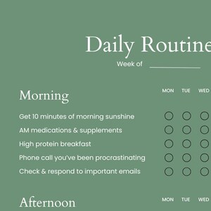 ADHD Daily Routine Planner, Habit Tracker, Daily Checklist for Things ...