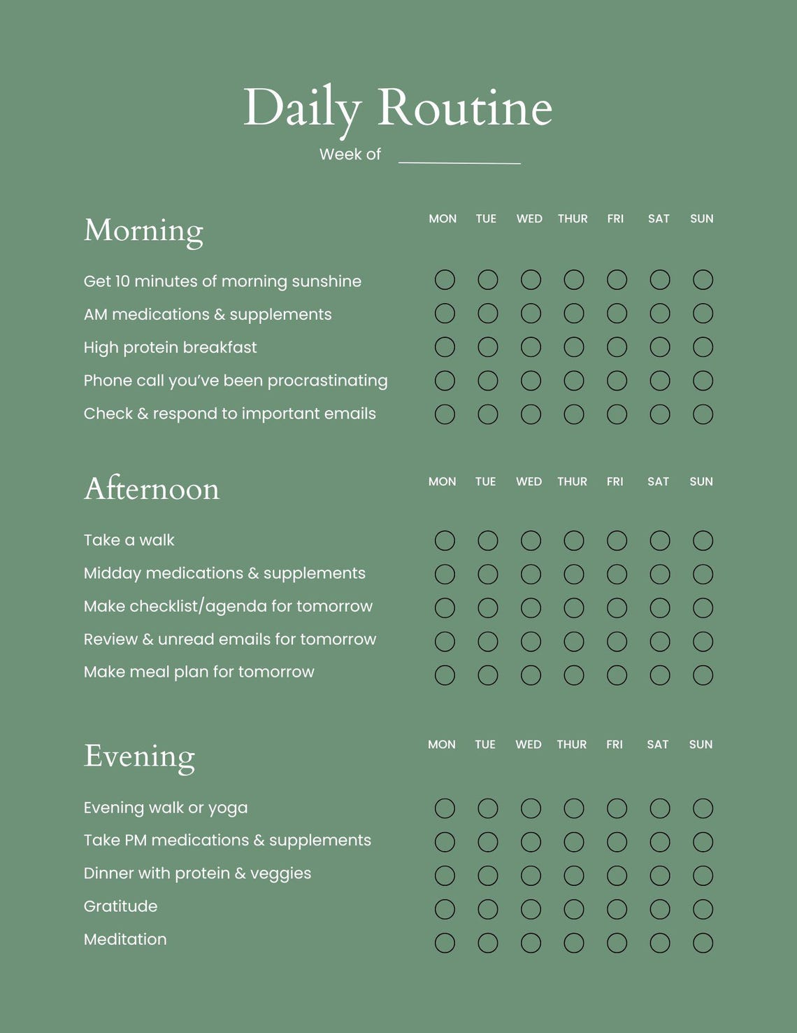 ADHD Daily Routine Planner, Habit Tracker, Daily Checklist for Things ...