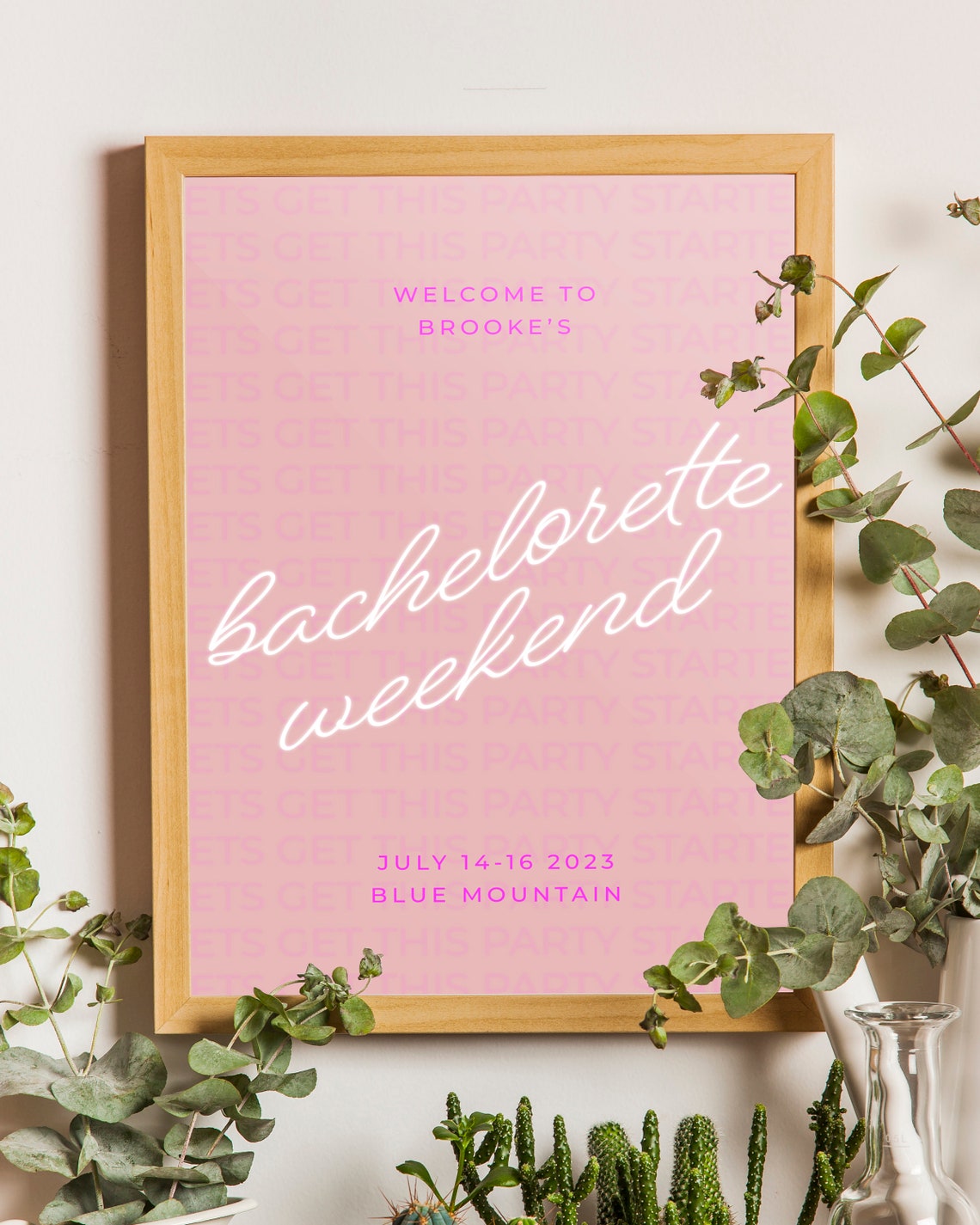 Bachelorette Welcome Sign Template, Bach Party Welcome Poster ...