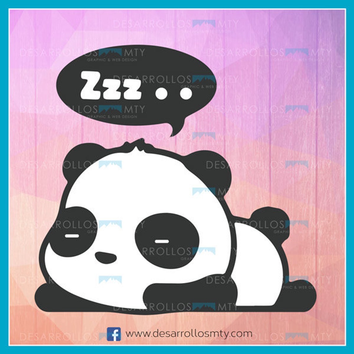 Panda Kawaii Oso Panda durmiendo svg eps pdf png 300ppp - Etsy España