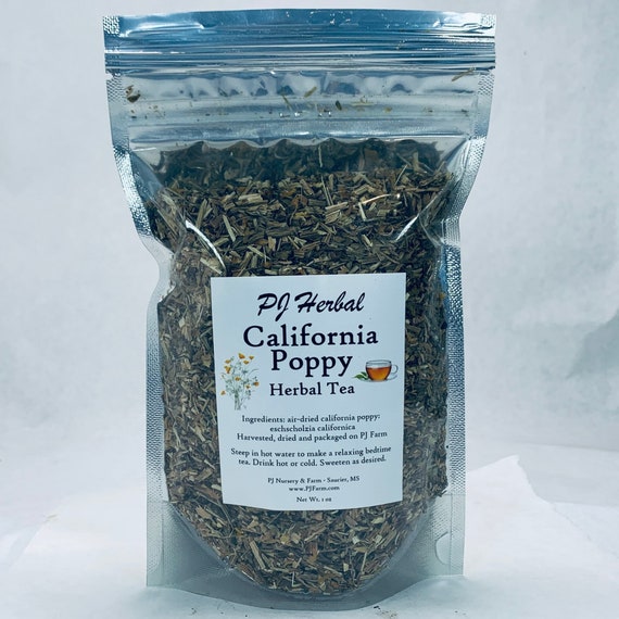 California Poppy Herbal Tea Dried Herb Grown Sustainably | Etsy