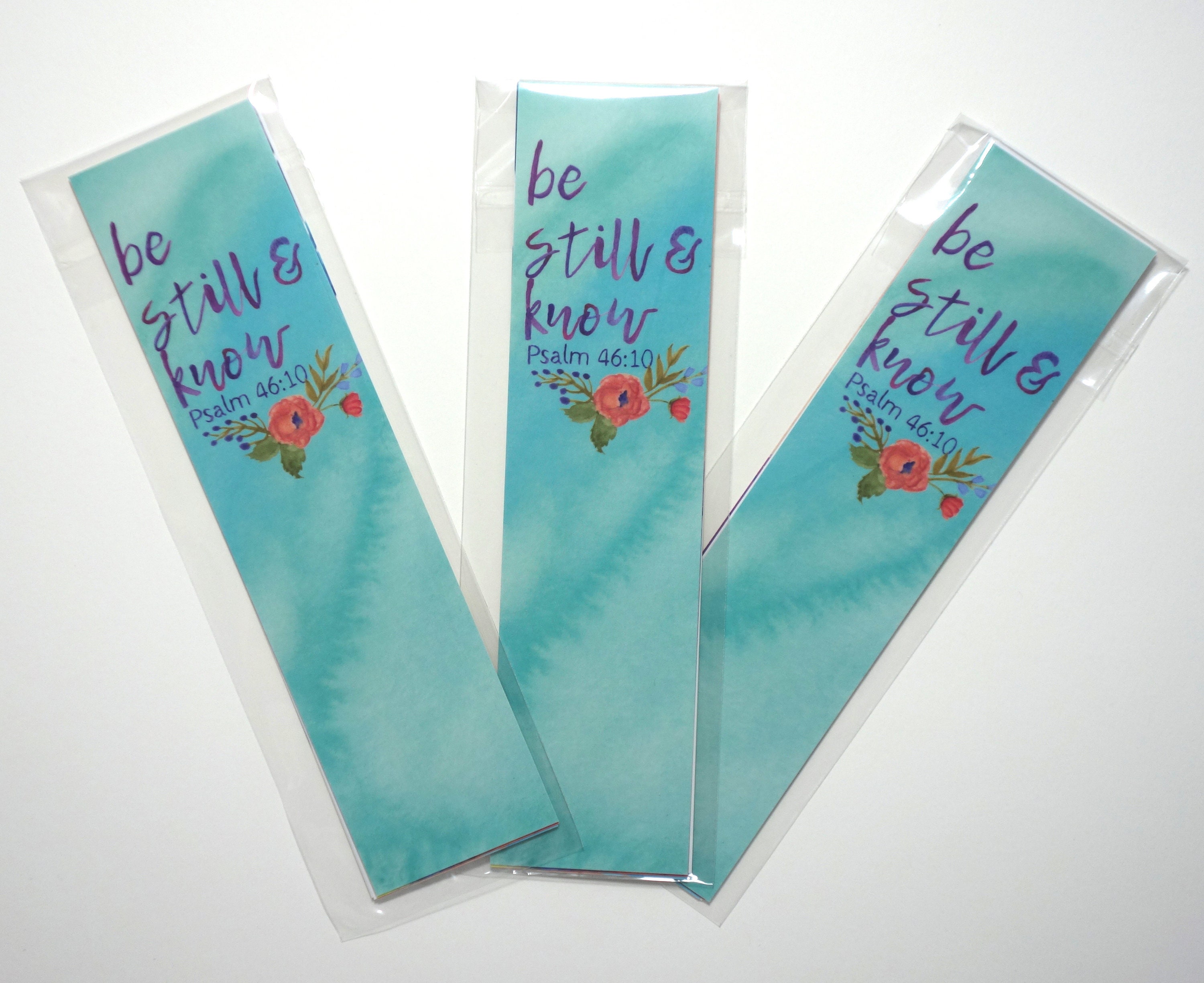 Watercolored Bible Verse Bookmarks Set of 5 Christian Gift - Etsy