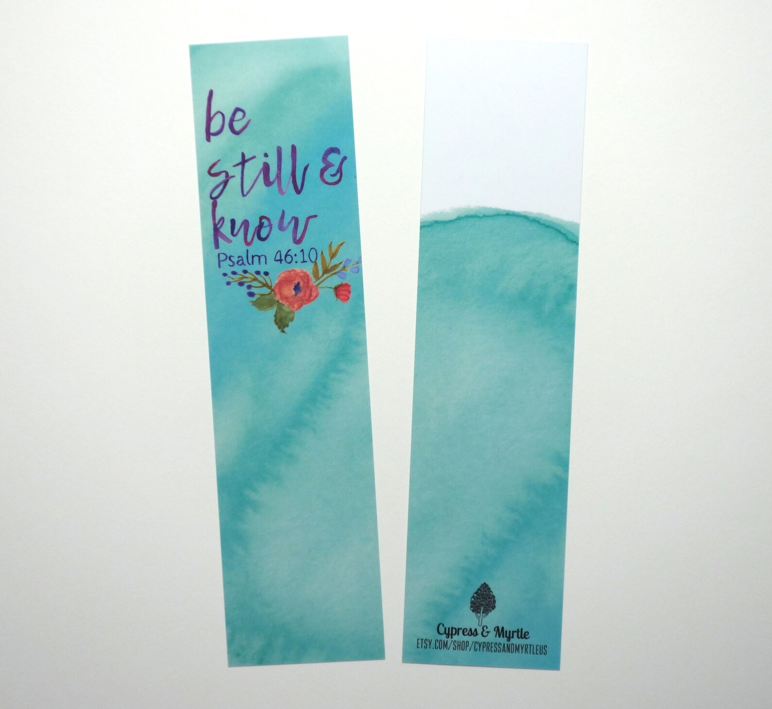 Watercolored Bible Verse Bookmarks Set of 5 Christian Gift Scripture ...