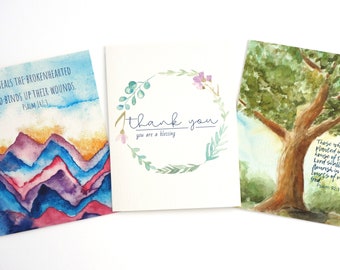 Scripture Postcards God Religious Cards Thank You Cards - Etsy